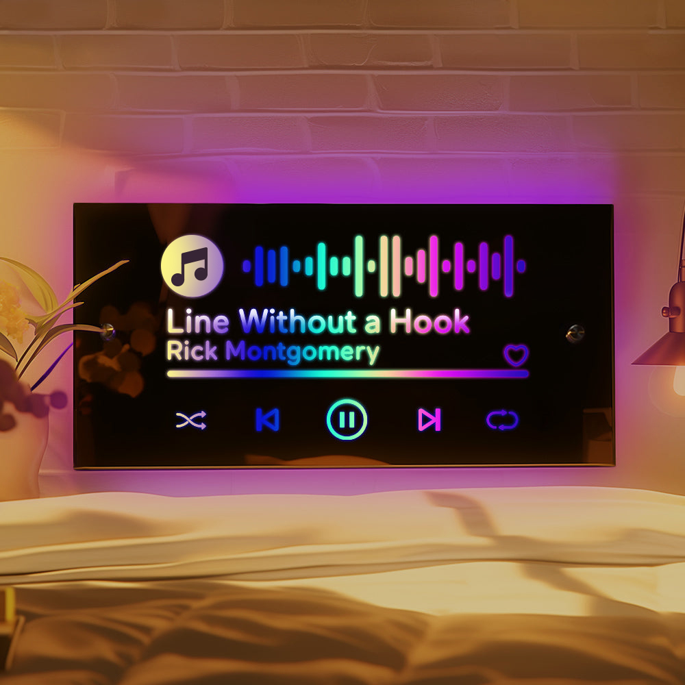 Scannable Spotify Code Mirror Light Name Mirror Sign Custom LED ...