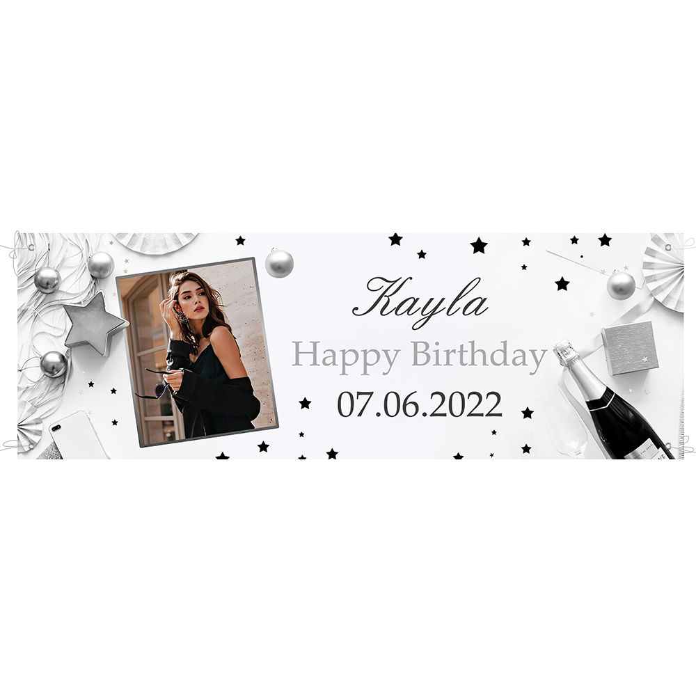 Custom Happy Birthday Banner Personalized Birthday Party Backdrop ...
