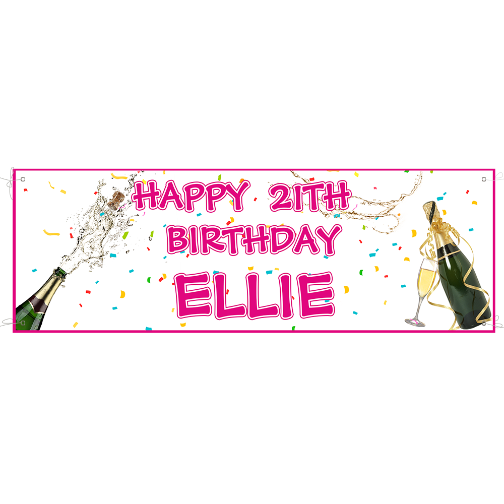 Custom Name Birthday Banner Party Backdrop Decorations - MadeMine ...