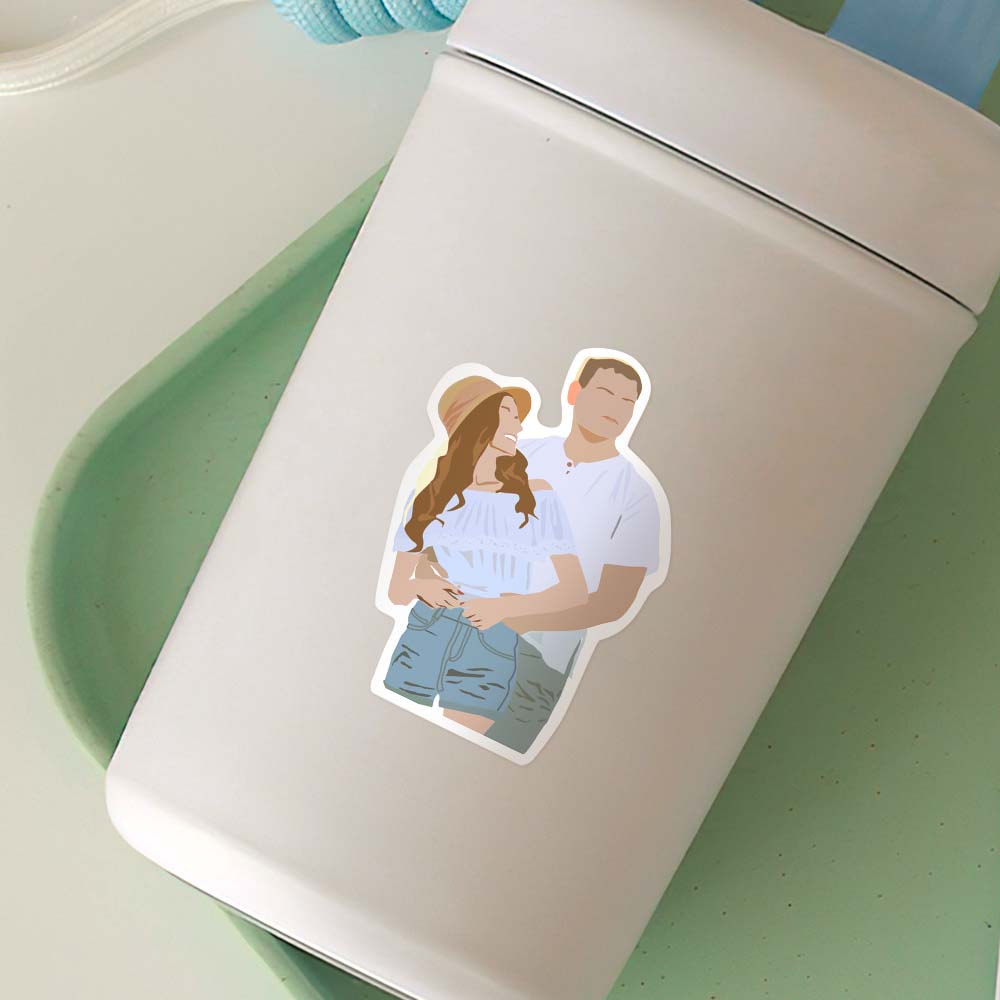 Personalized Stickers 50 Pack Custom Art Portrait Stickers for Water ...