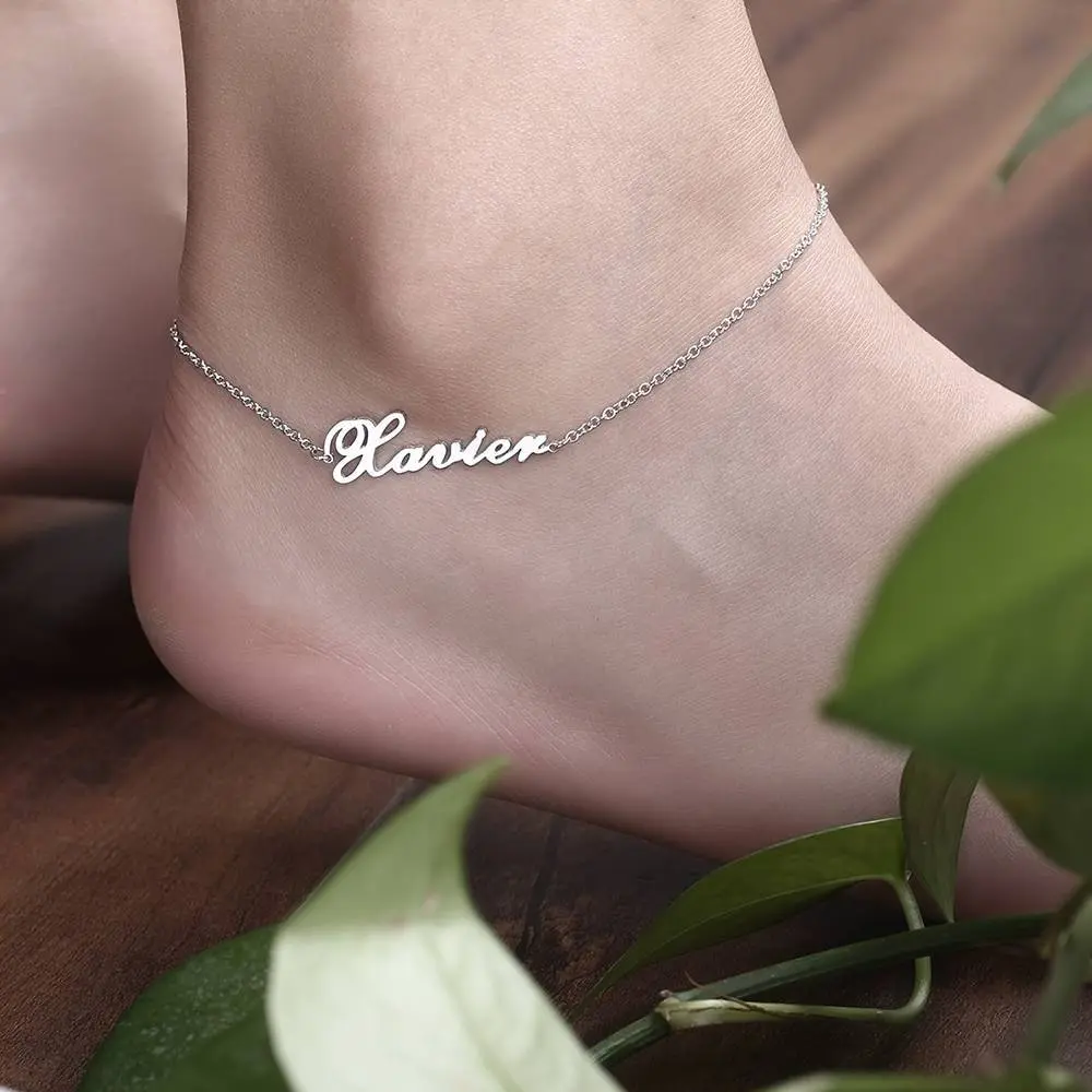 Custom Name Anklet Stainless Steel - MadeMine Custom Drop Shipping