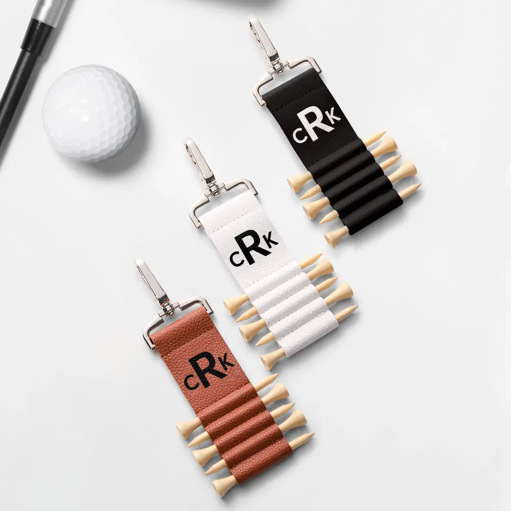 Personalized Monogram Golf Bag Tag Tee Holder with 5 Tees Golf ...