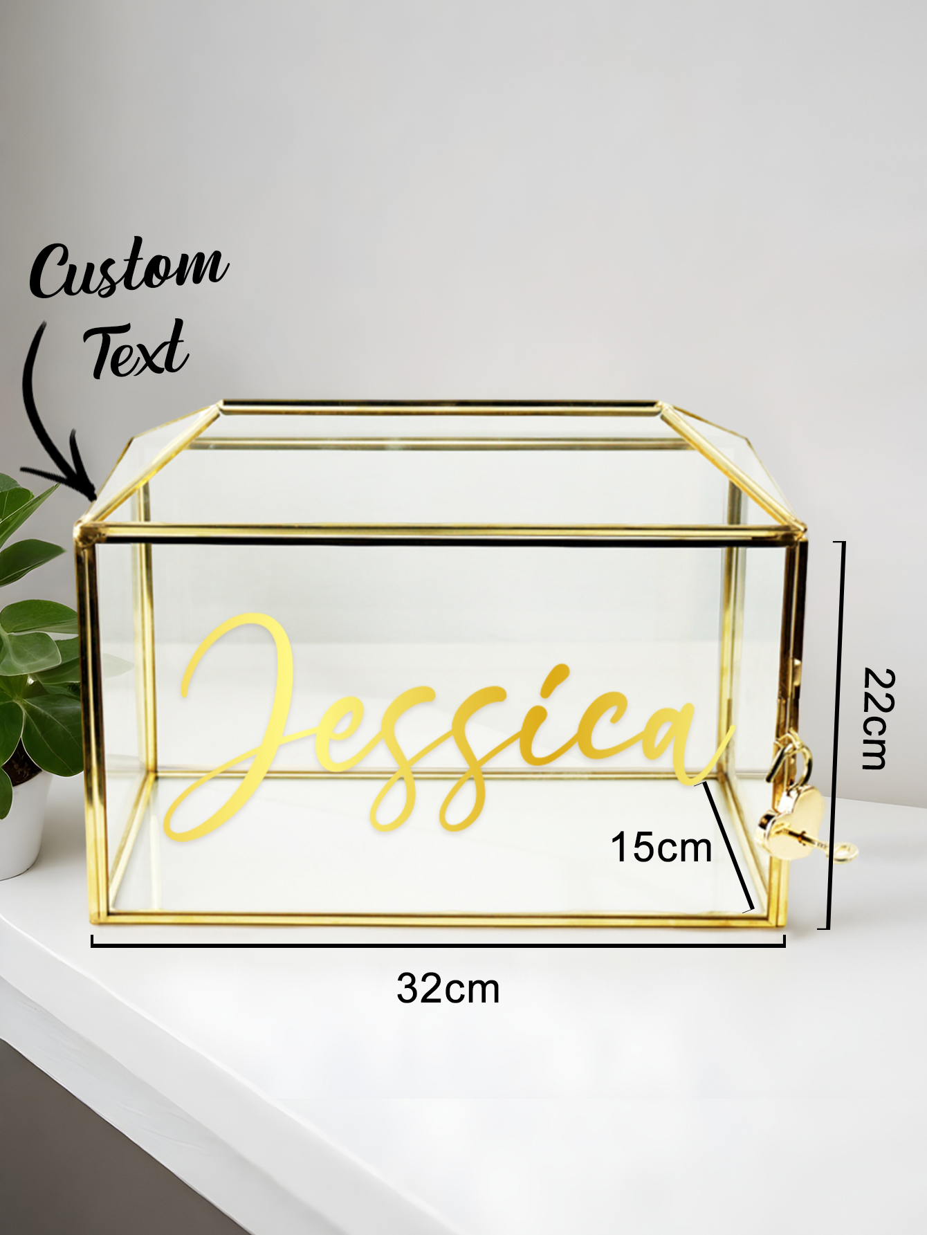 Personalized Engraved Glass Wedding Keepsake Box - MadeMine Custom Drop ...
