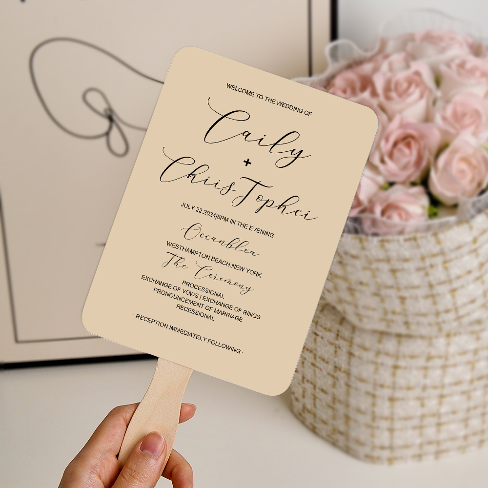 Personalized Wedding Program Fans Gift for Wedding - MadeMine Custom ...