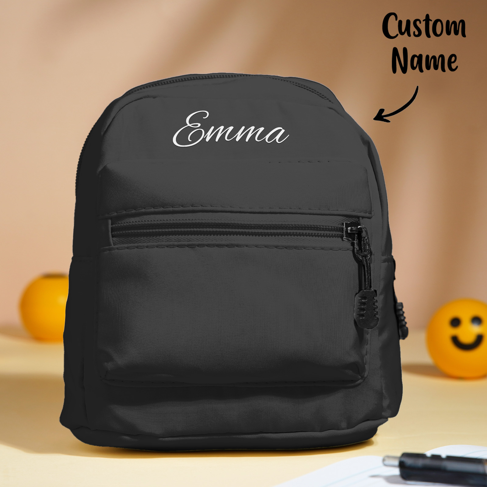 Personalized Mini Backpack with Name Simple School Bag Back to School ...