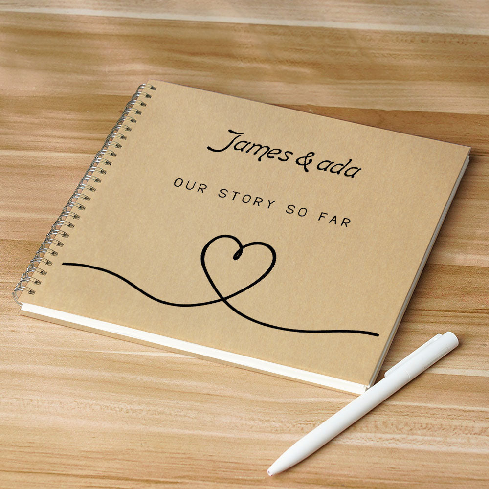Personalized Text Notebook Wedding Gift DIY Diary Portable Pierced ...