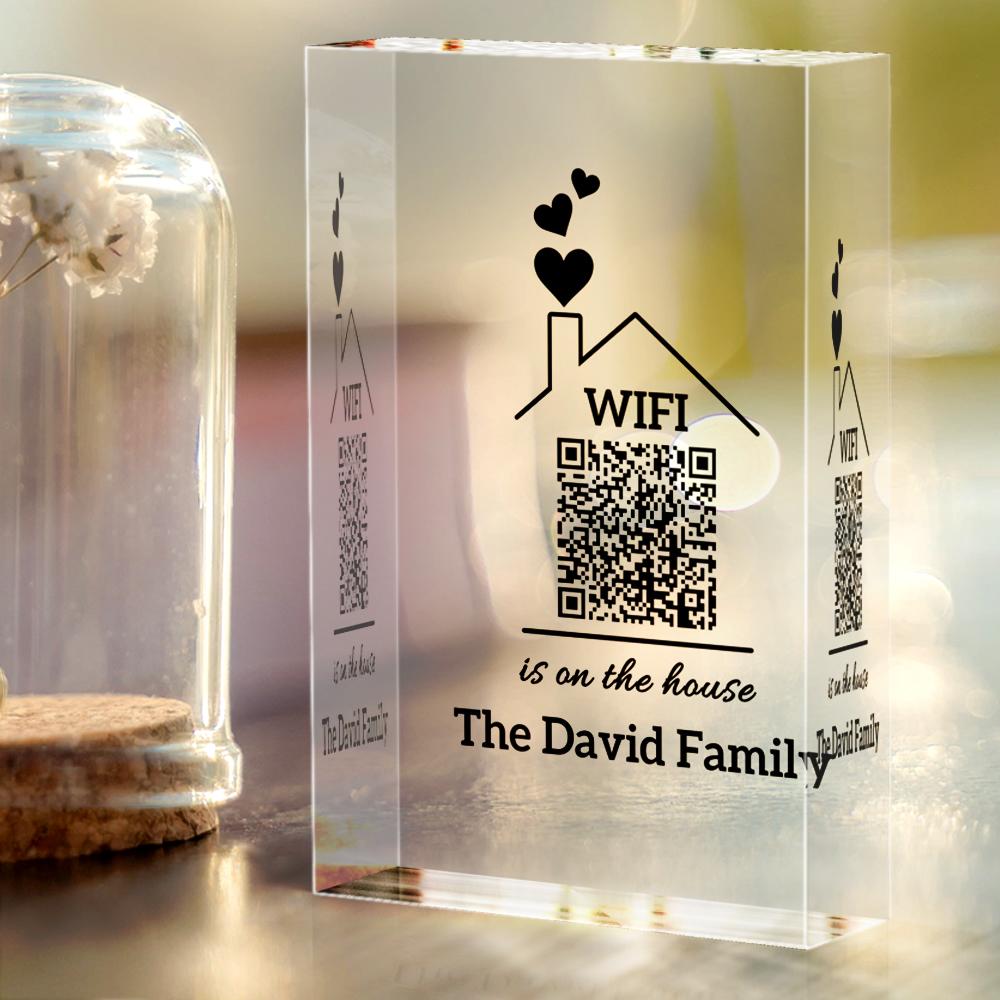 Personalised Wifi Sign QR Code Scanner Guest Wifi Password New Home ...