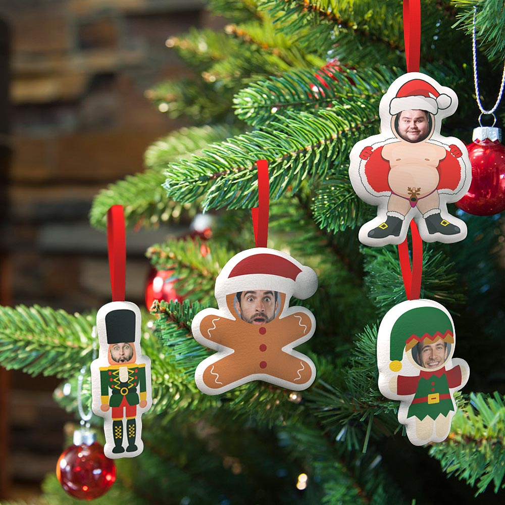 Custom Xmas Hanging Decorations Personalized Face Christmas Hanging ...