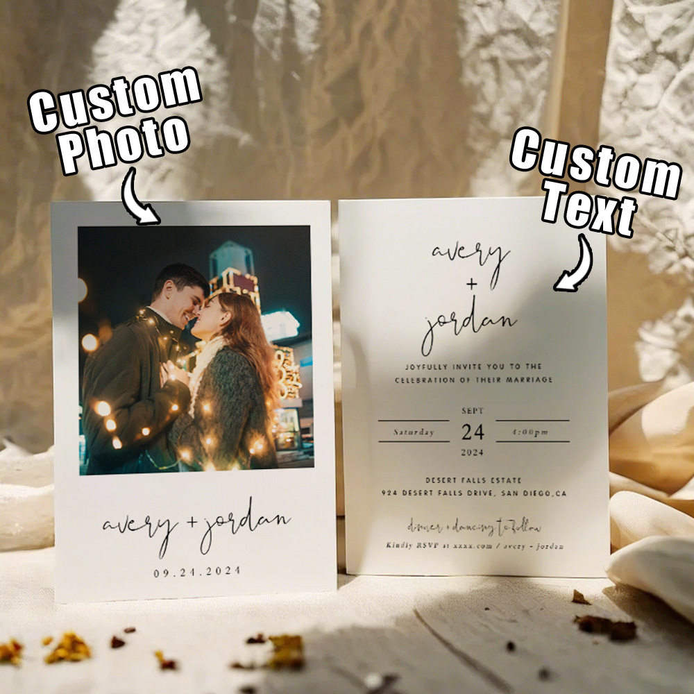 Personalized Wedding Invitation Card Photo Wedding Invitation ...