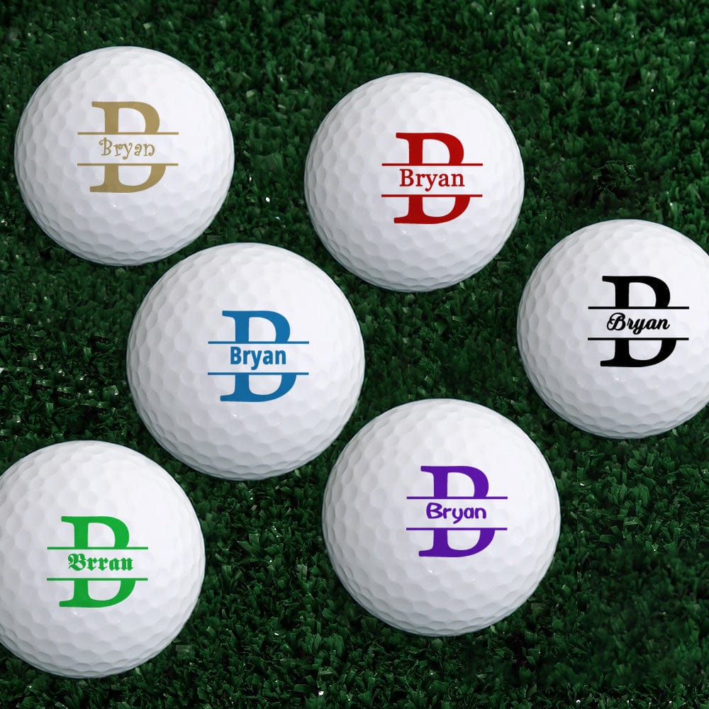Personalized Monogram Golf Balls Custom Golf Ball Set of 6 Gifts for ...