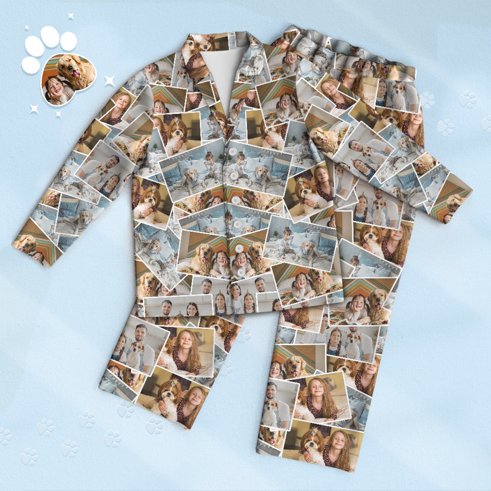 Custom 4 Photo Print Pajamas Personalized Memory Pajama Special Gift ...