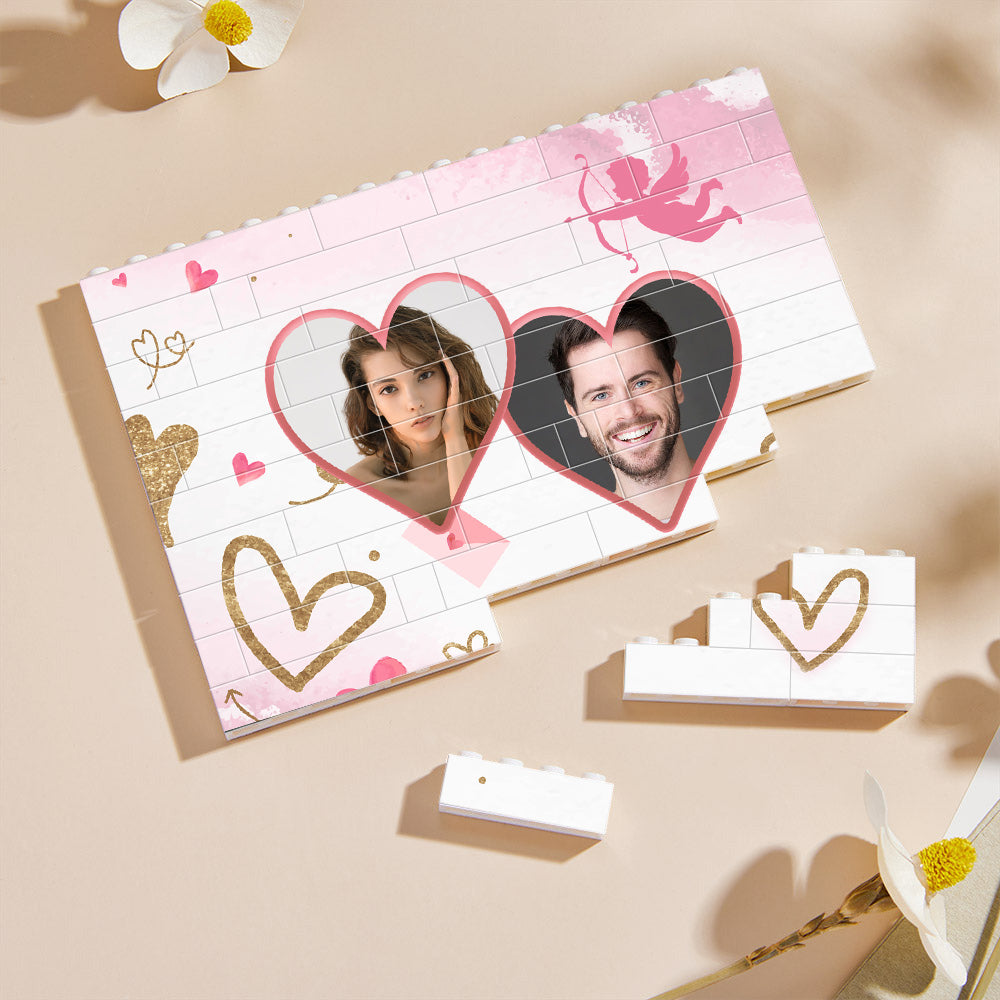 For Living Room Personalized Double Heart Photo Frame Desktop Ornament