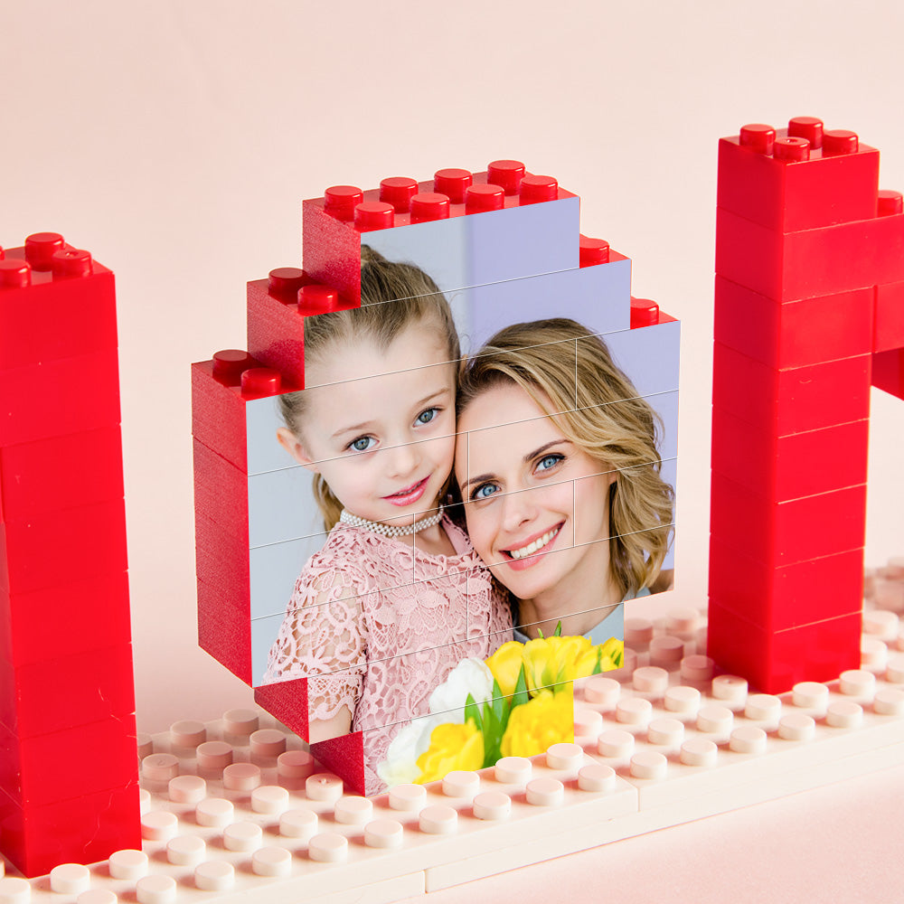 Custom Building Brick Photo Block Personalised MOM Brick Puzzles Mother ...