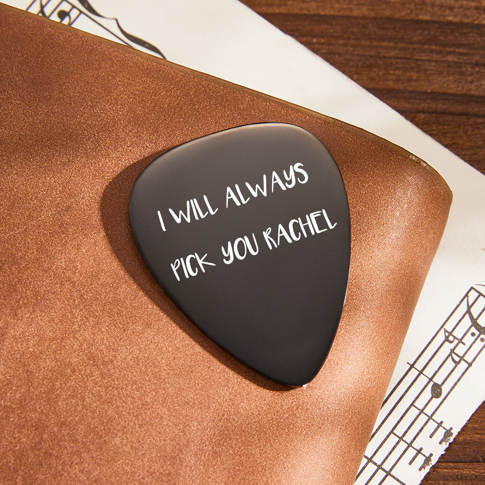 Custom Black Guitar Pick Personalized Engraved Guitar Pick for Music ...