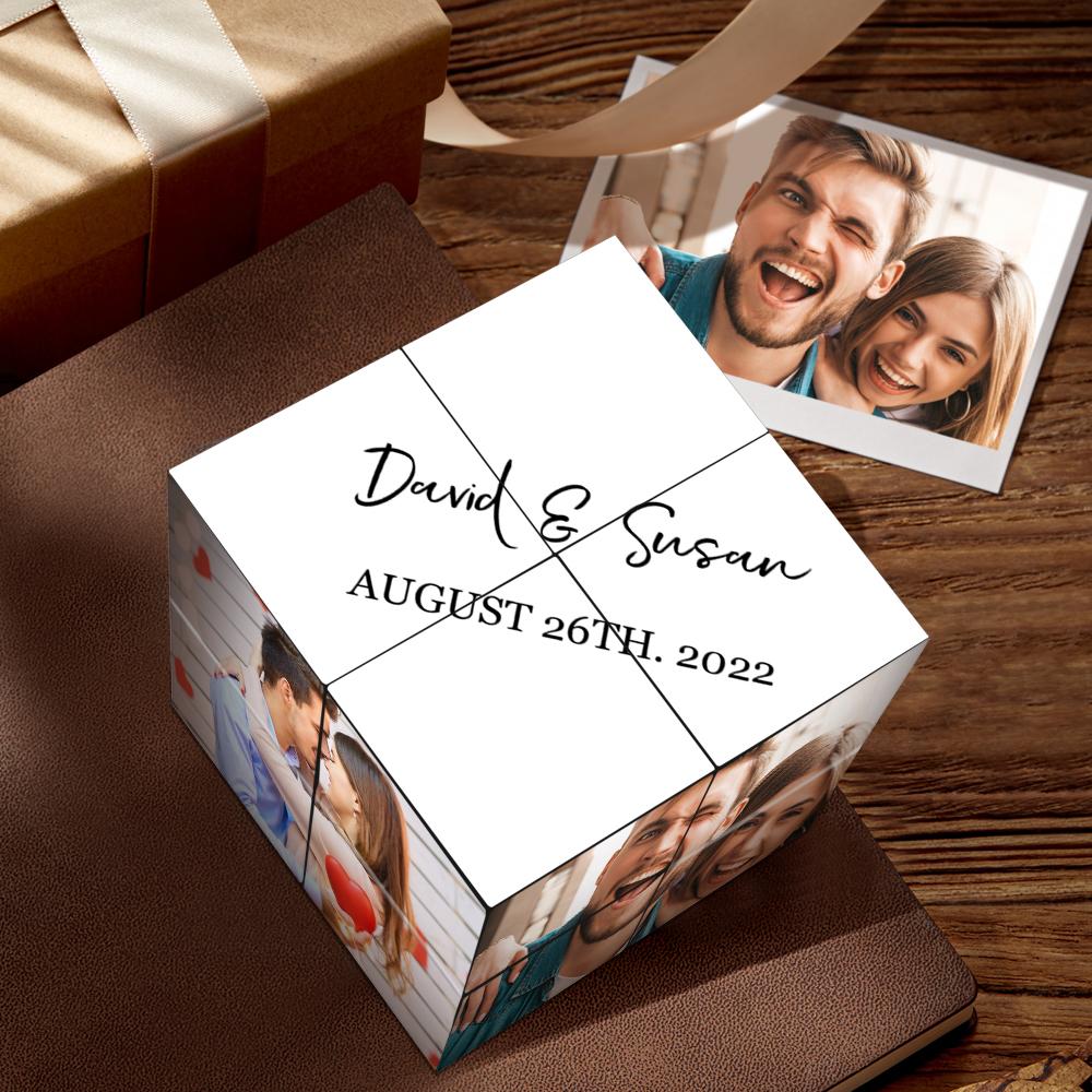 Custom Cube Photo Frame Multi Photo Mr And Mrs Custom Wedding Photo ...