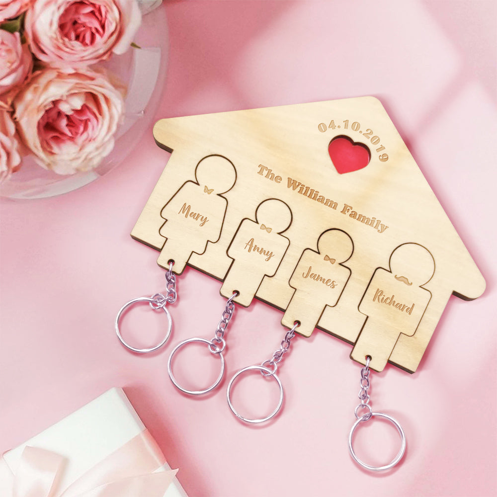 Custom Name Keychain Holder Personalized Keychain Home Decorative Gift ...