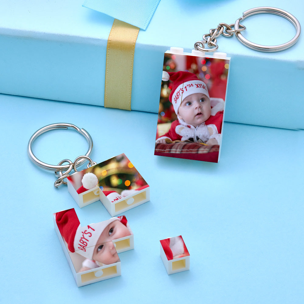 Custom Photo Building Block Vertical Keychain Bricks Puzzle Keyring ...