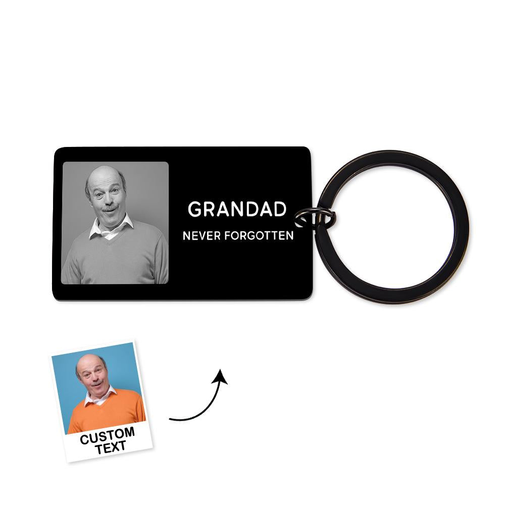 Custom Photo Keychain With Your Text Key Chain Gifts For Memorial ...