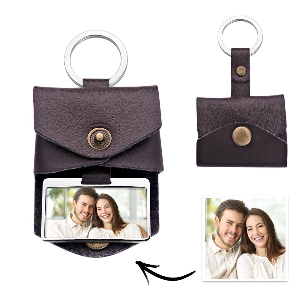 Custom Photo Keychain Creative Envelope Leather Couple Gifts - MadeMine ...