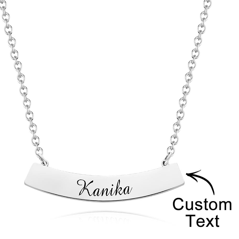 Personalized Stylish Necklace Engraved Pendant Necklace Jewelry for Her ...