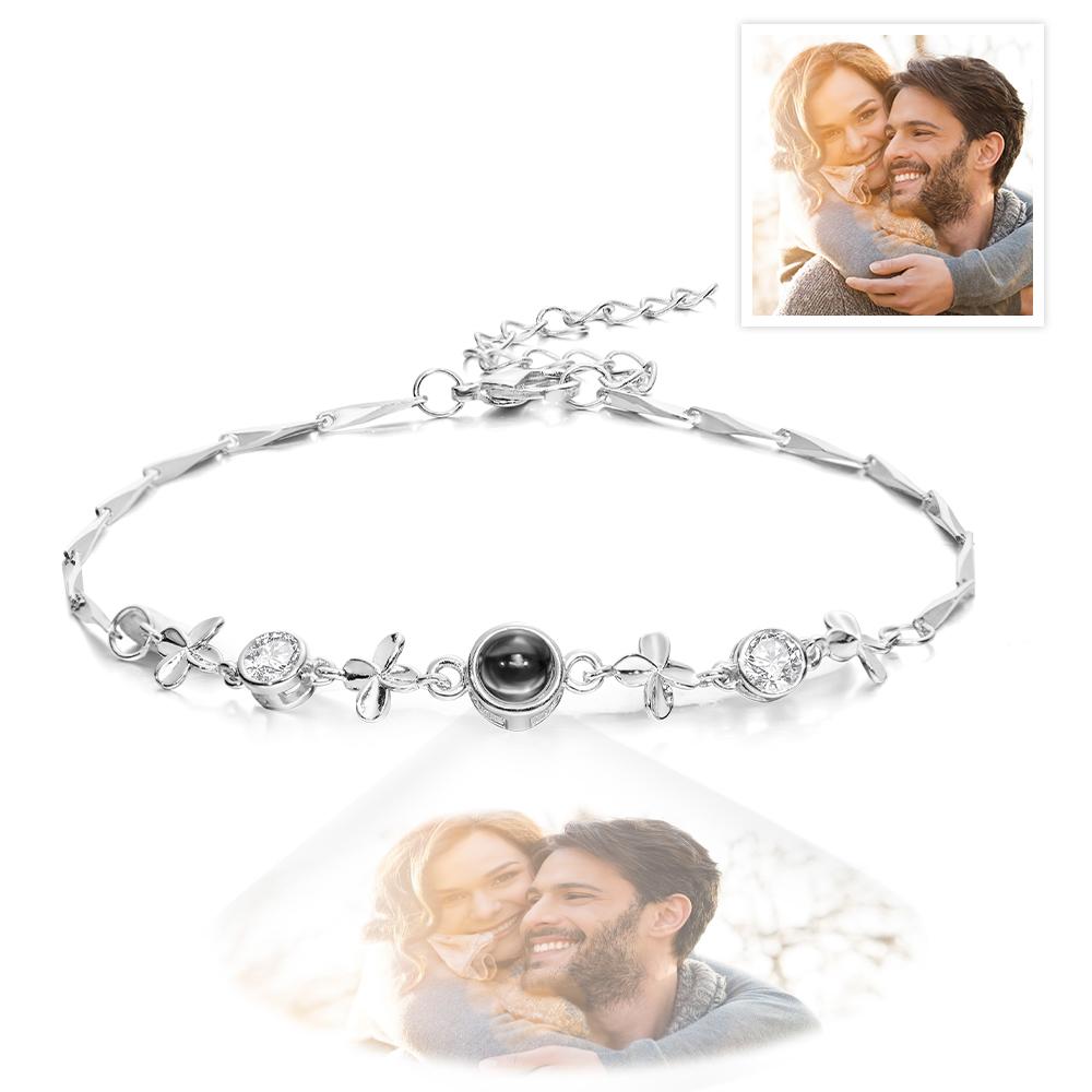 Custom Photo Projection Bracelet Four-leaf Clover Projection Bracelet ...