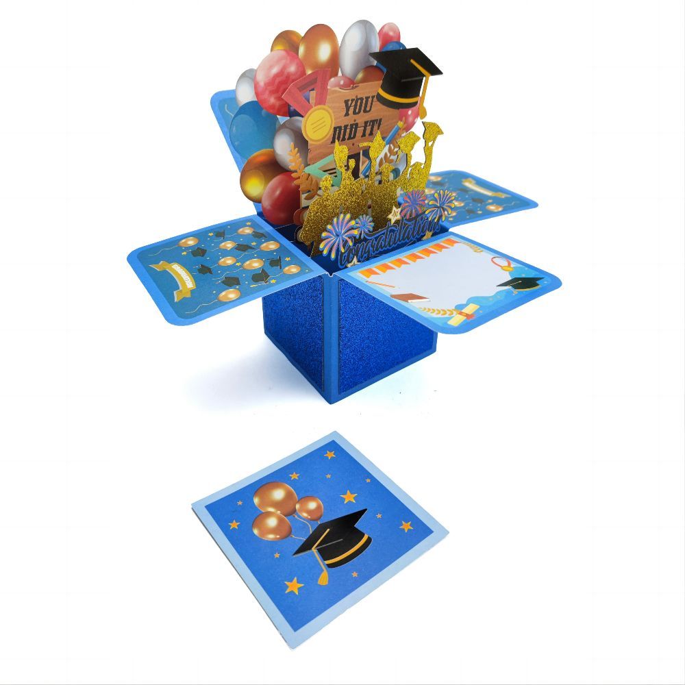 Congratulations 3D Pop Up Box Card Graduate Greeting Card - MadeMine ...