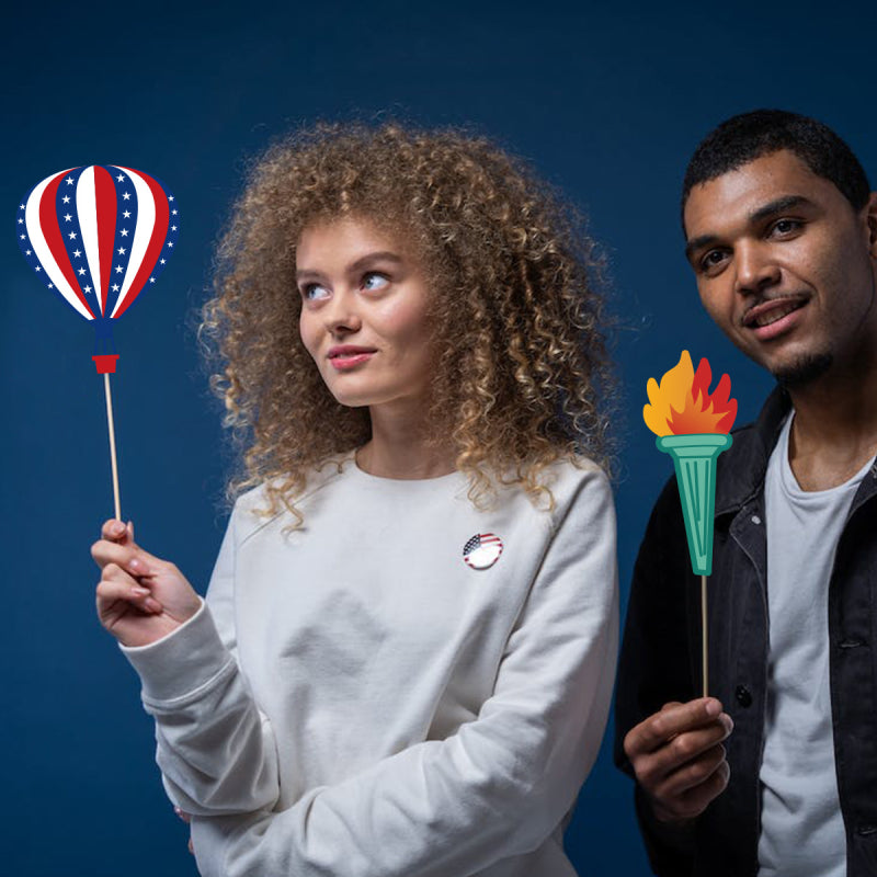 20 Pcs 4th of July USA Patriotic Independence Day Party Photo Booth ...