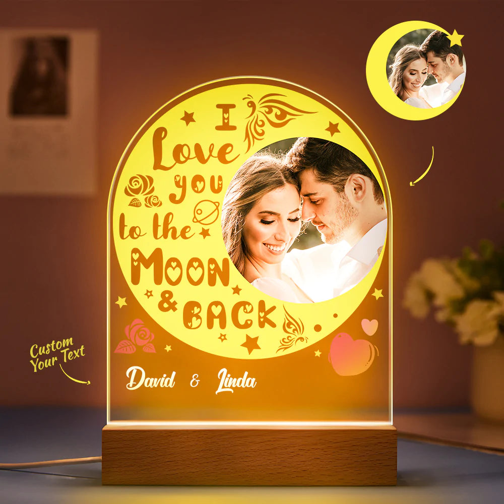Personalized Photo LED Night Light Gift for Lovers - MadeMine Custom ...