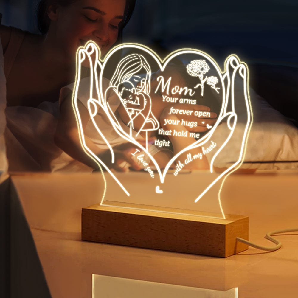 Personalized Mom Acrylic Night Light Gift for Mom from Daughter Son ...