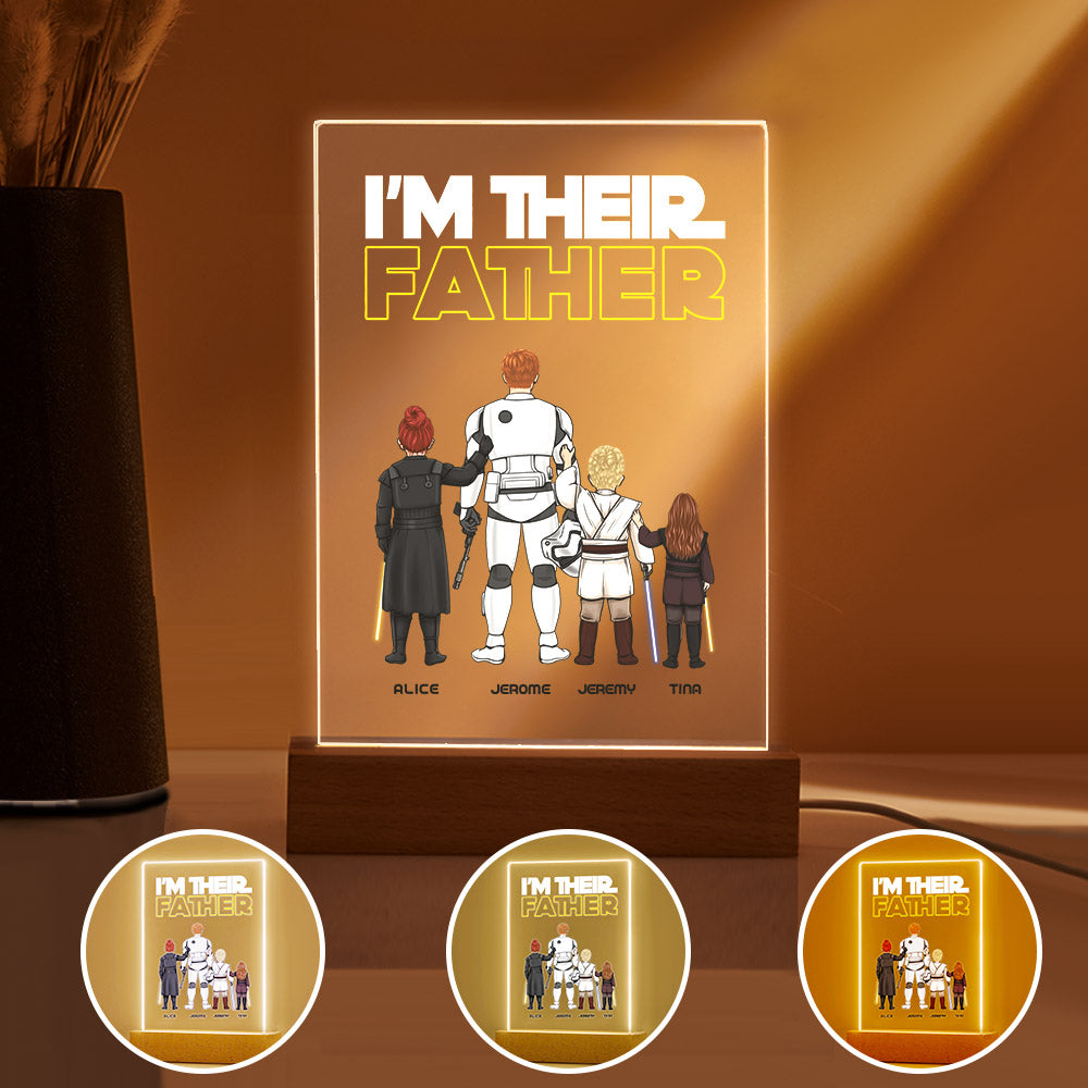 Custom I Am Their Father Night Light Personalized Acrylic Plaque Home ...