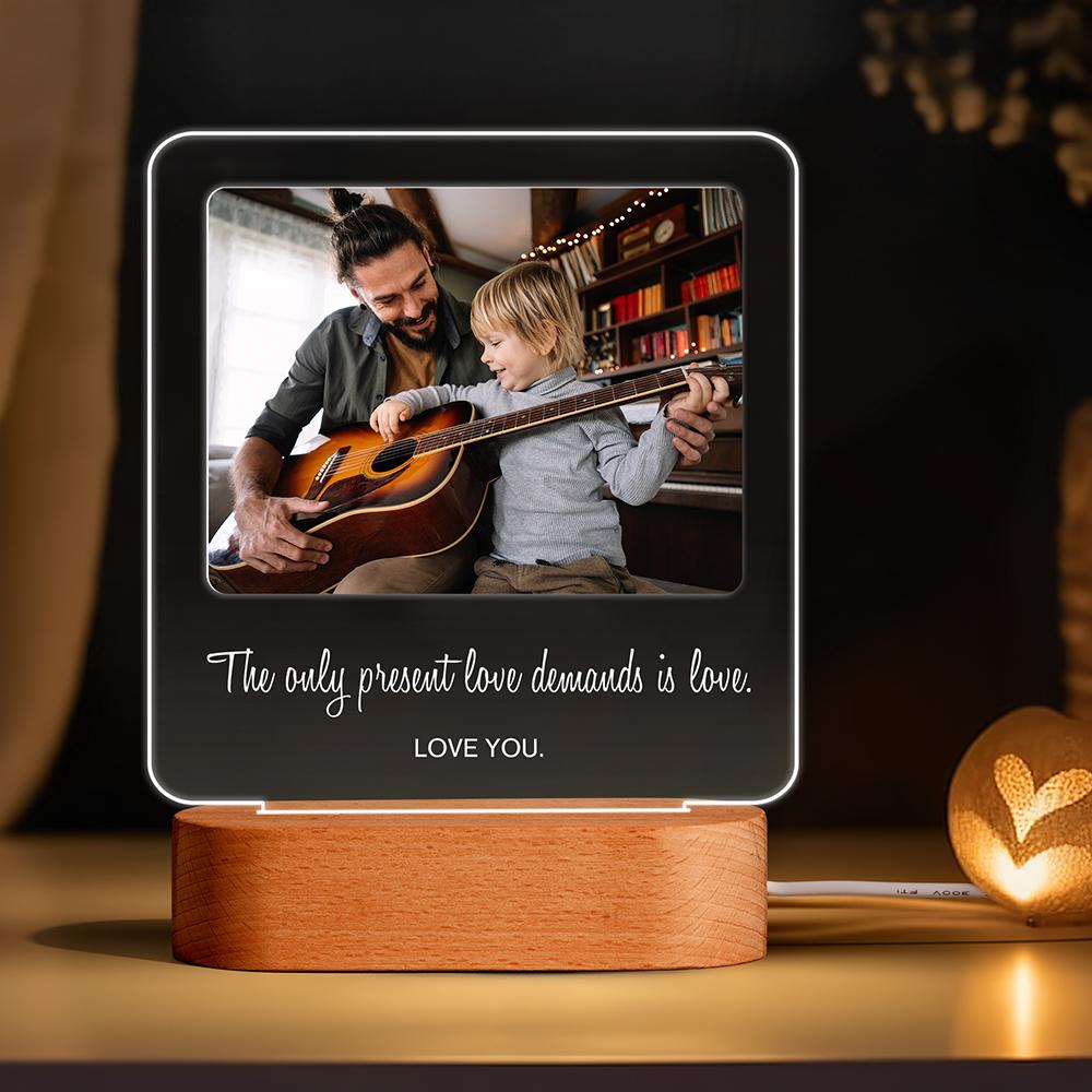 Father's Day Gifts Custom Photo Night Light Collage LED Light Gift For ...